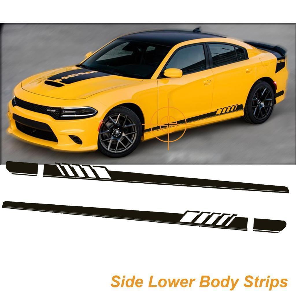 Xotic Tech 2x Sports Racing Car Graphics Side Lower Body Vinyl Long ...