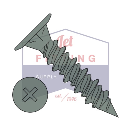 8-15 x 1 1/4 Drywall Screws | High-Low Screws | Phillips | Wafer Head w ...