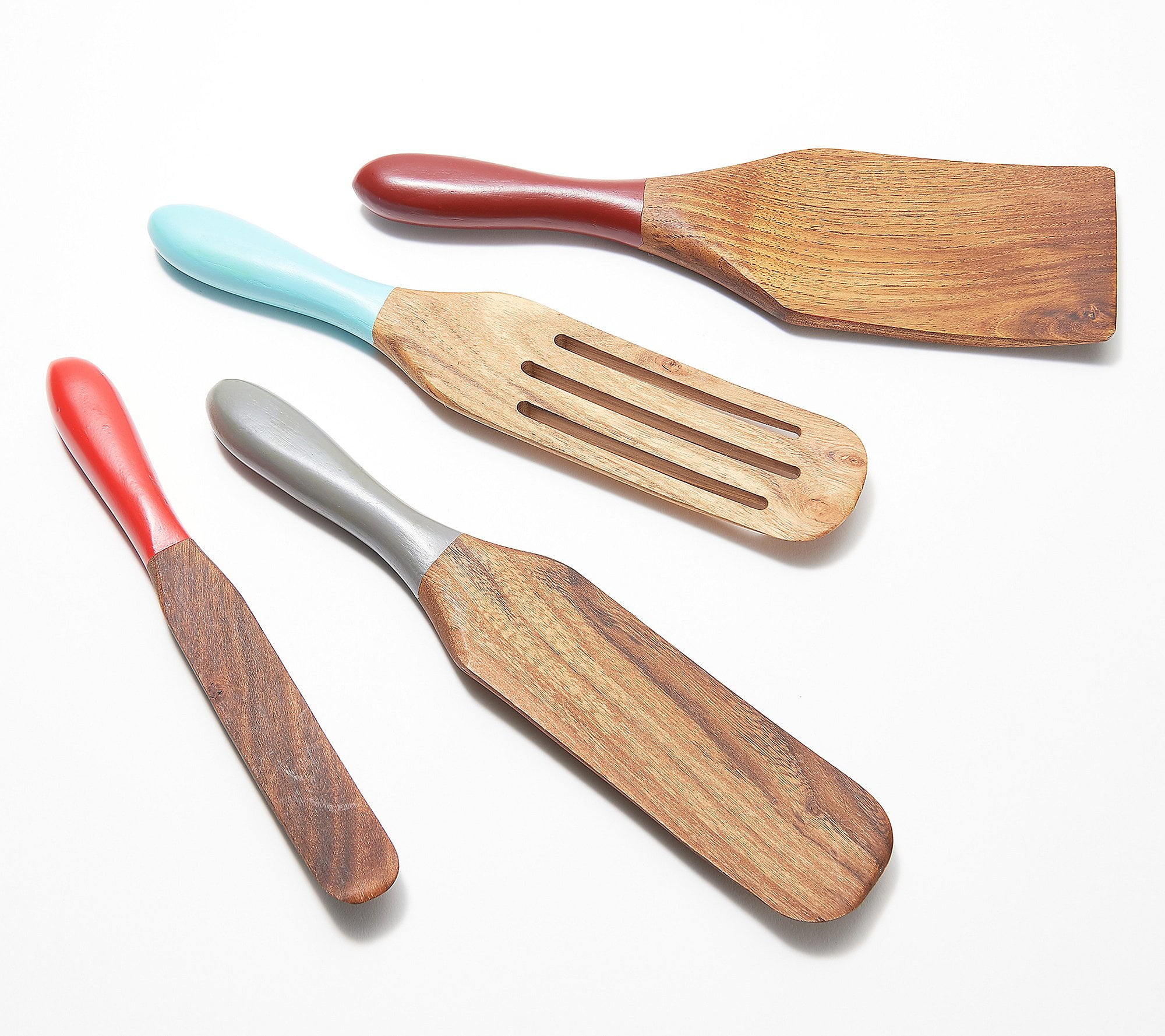 Mad Hungry 4-Piece Teak Wood Multi-Use Spurtle Set K51398 - Walmart.com