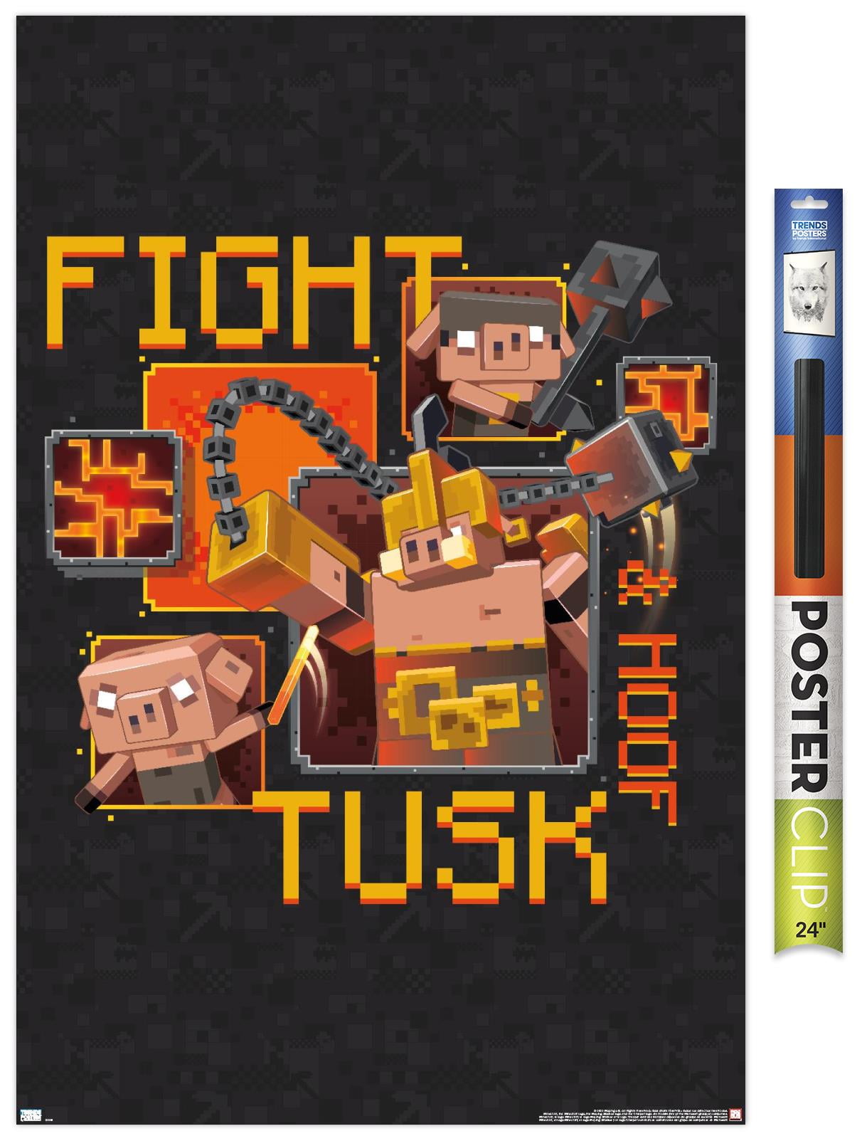 Minecraft: Legends - Fight Tusk & Hoof Wall Poster, 22.375" x 34 ...
