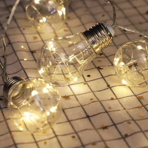 Luces LED decorativas para exteriores - Esferas transparentes ...