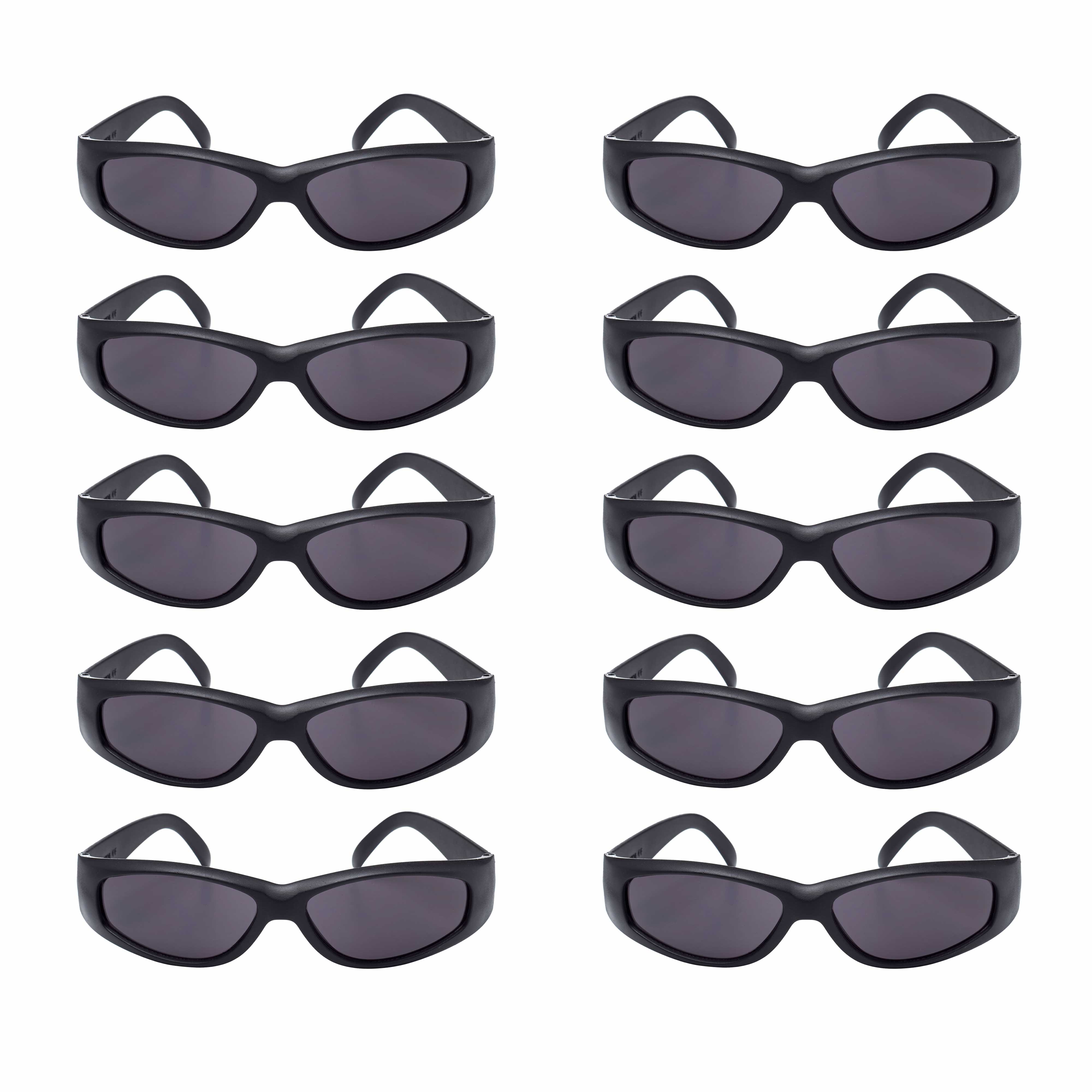 Classic Pimp Pop Color Lens Plastic Rectangular Sunglasses Black Red ...