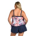 Whirlwind Paisley Bandeau Blouson Tankini Top Plus Size