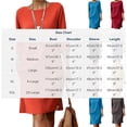 Purcolt Women's 3/4 Sleeve Dresses Dressy Elegant Crew Neck Roll Up ...