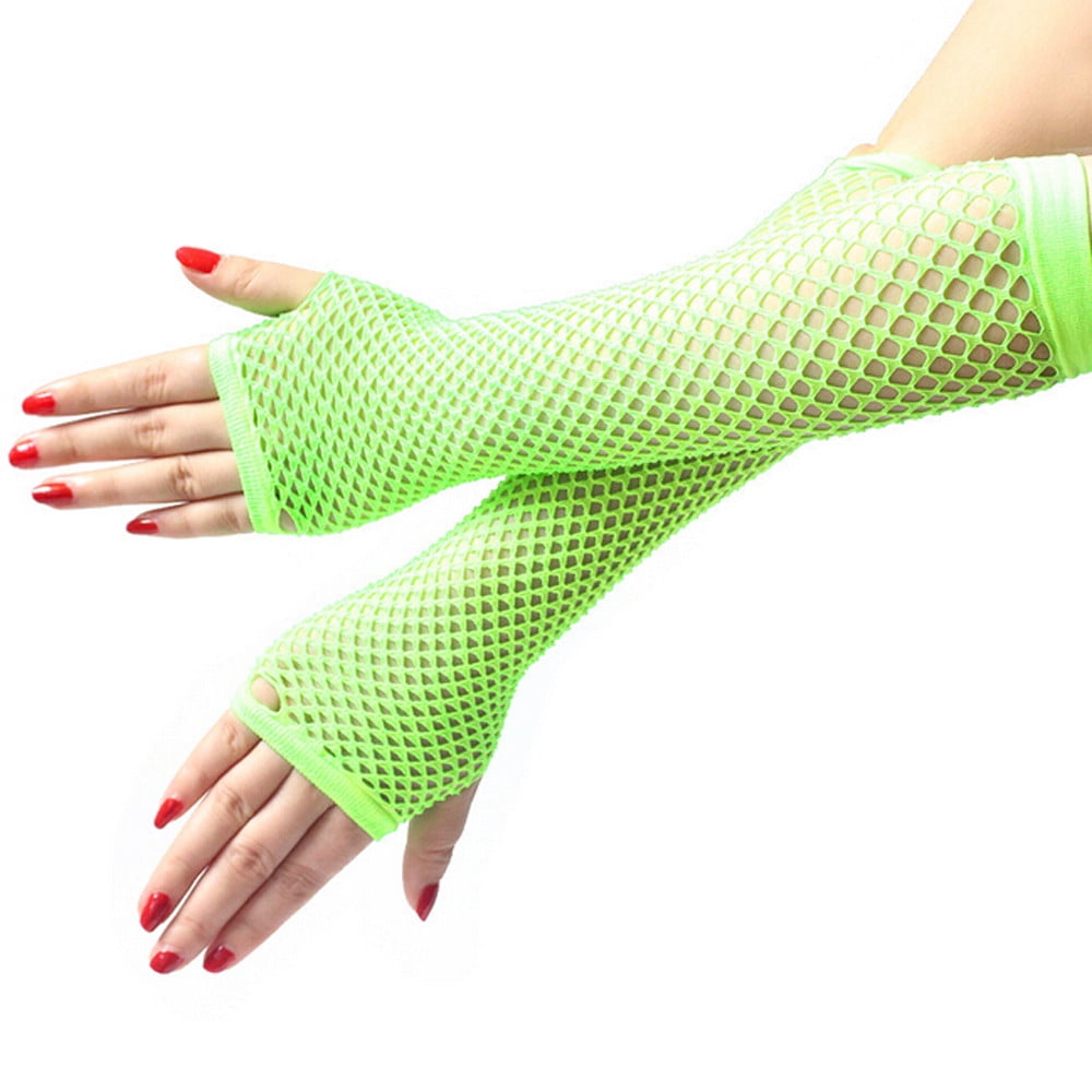 Click here for Yousnh Ladies Girls Neon Sexy Long Fingerless Fish... prices