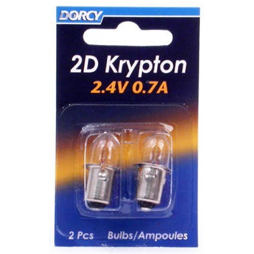 Dorcy 2D-2.4-Volt, 0.7A Bayonet Base Krypton Replacement Bulb, 2-Pack ...