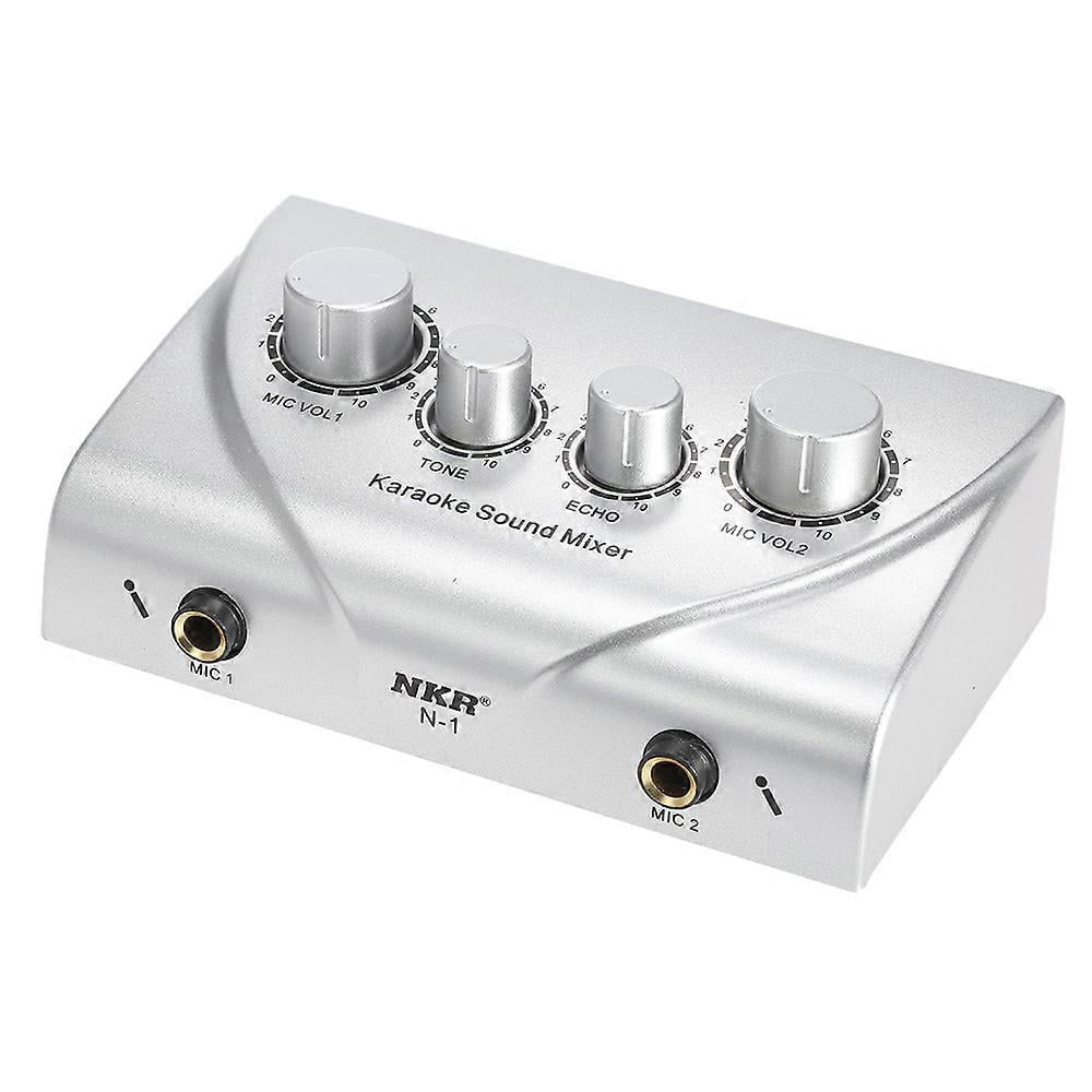 Portable Karaoke Sound o Stereo Echo Mixer Dual Microphone Inputs With ...