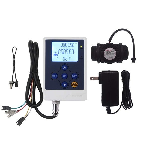 DIGITEN Water Flow Control Quantitative Controller+G1"Flow Sensor Meter ...