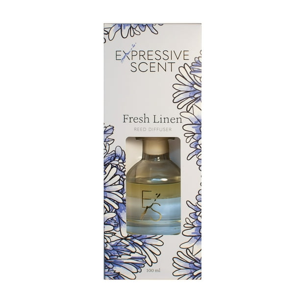EXPRESSIVE SCENT- 100ML REED DIFFUSER - FRESH LINEN - Walmart.com