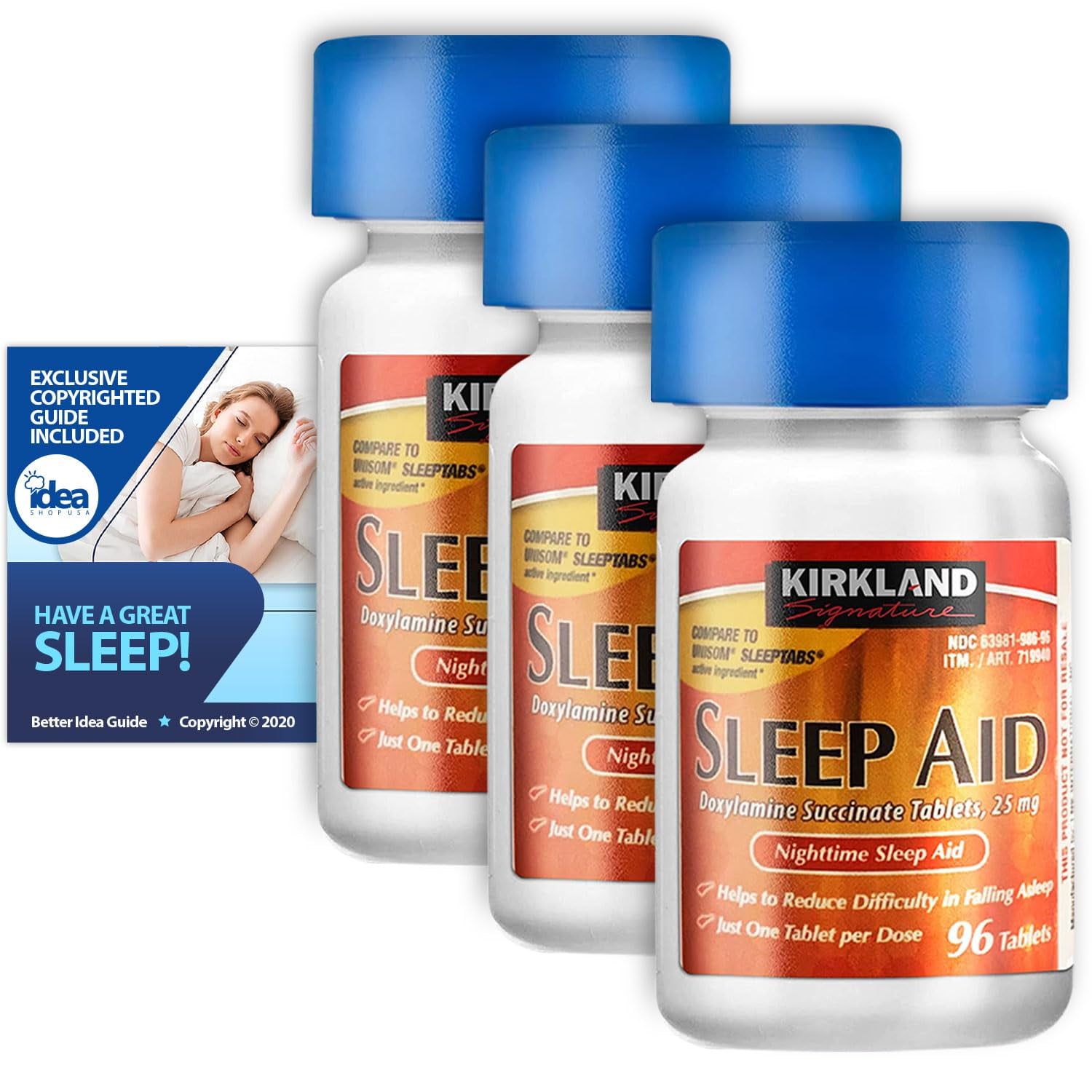 Sleep Aid Tablets KS Nighttime Sleep Aid 25 mg 96 comprimidos | Bodega ...