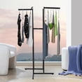 4 Way Clothing Display Rack with Straight Arms 4 Way Adjustable ...