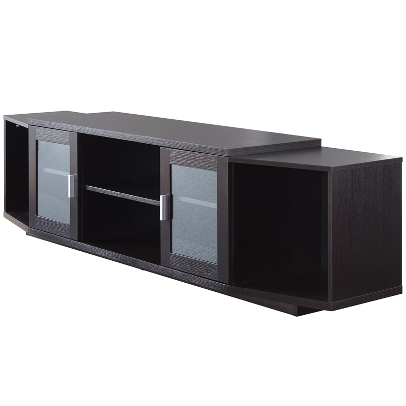 Furniture of America Vinnie Modern Wood 72-Inch TV Stand in Cappuccino ...