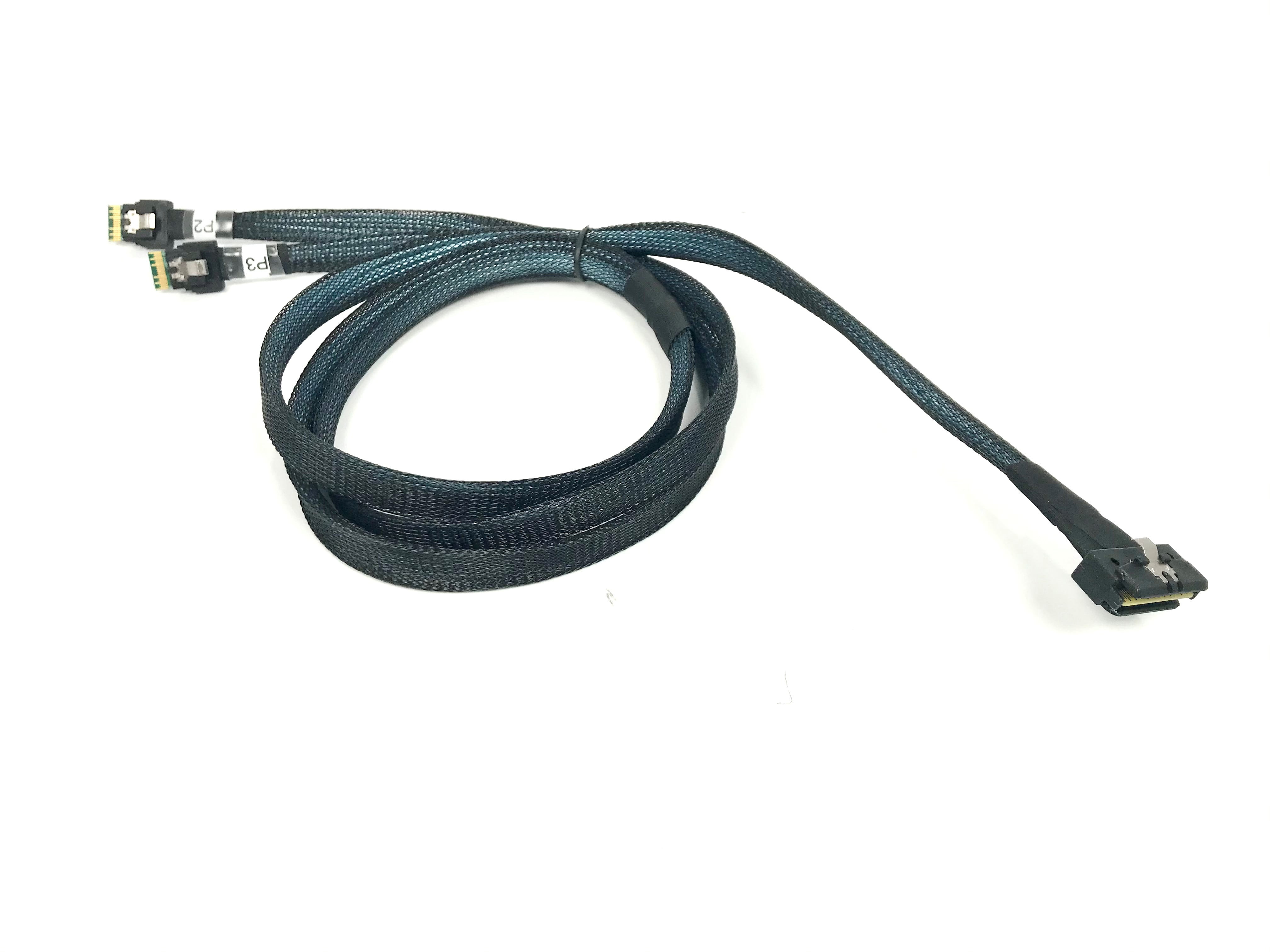 Low Profile SlimSAS Strait 8i to SFF-8654 4i - Lane x2-Port Y-Cable ...