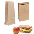 60 Pc Lunch Bag Brown Paper Bags Sandwich Container Snack Food Grocery ...