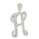Sterling Silver Polished & Textured Letter H Chain Slide - Walmart.com