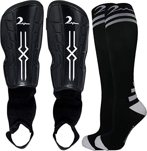 Combination Set Kids Soccer Shin Guards with Adjustable Straps & 1 Pair ...