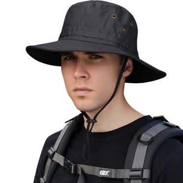SUNSIOM Mens Sun Hat Bucket Fishing Hiking Cap Wide Brim UV Protection ...