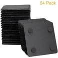 24 Pack 4 x 4 Inch Gorgeous Black Slate Stone Coasters Bulk Square ...
