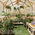 AECOJOY 6x7 FT Wooden Greenhouse for Outdoors, Walk-in with Plant Stand ...