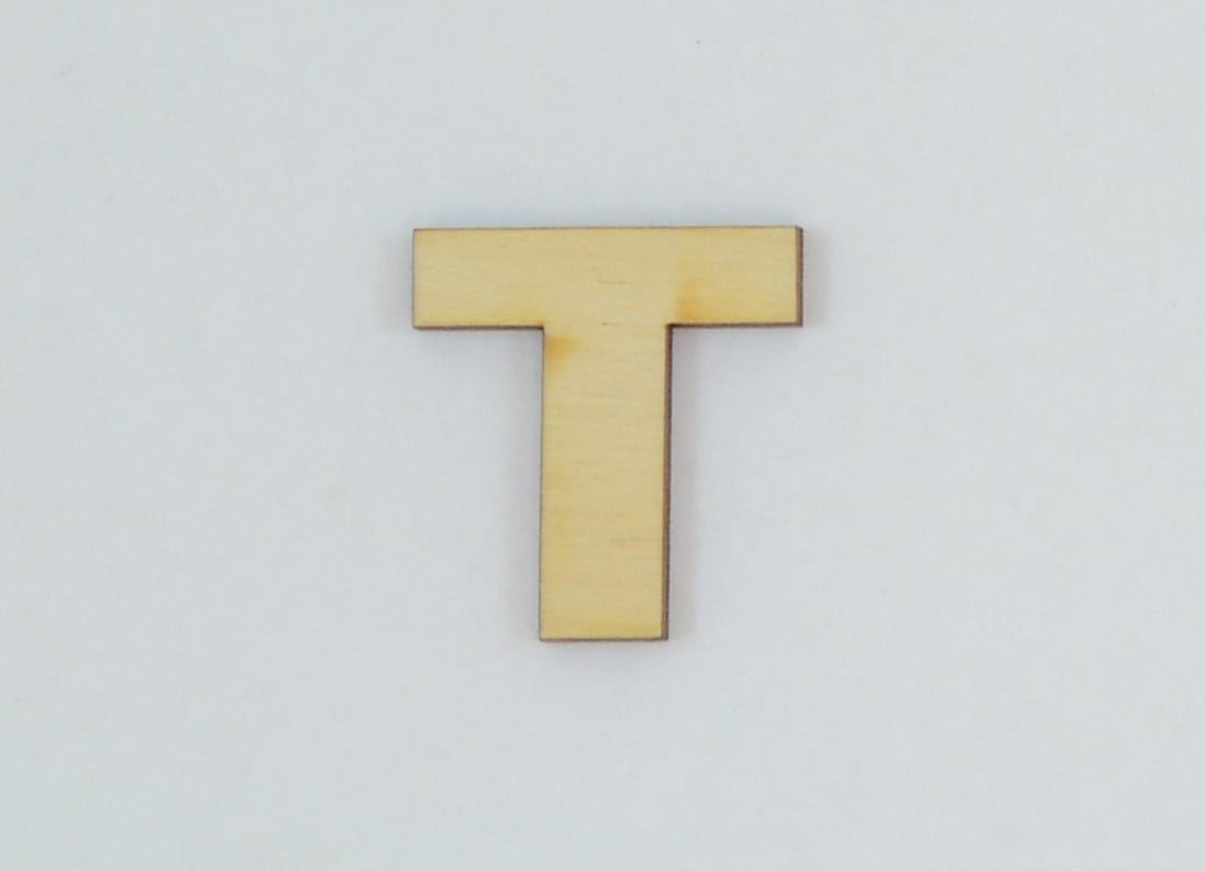 1 Pc, 8 Inch X 1/4 Inch Thick Wood Letters T In The Arial Font For ...