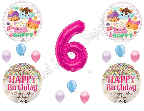 NUM NOMS 6th Sixth BIRTHDAY PARTY Balloons Decorations Supplies ...