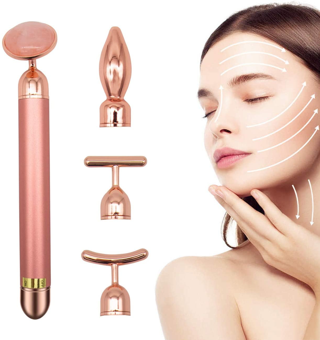 Electric Beauty Bar Facial Face Massager Set for Eye,Face & Neck, 4 in ...