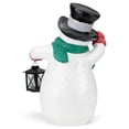 Elanze Designs Waving Snowman 17 inch Resin LED Christmas Door Greeter ...