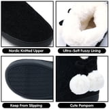 DL Women's Cozy Knit Indoor/Outdoor House Booties with Non-Slip Rubber ...