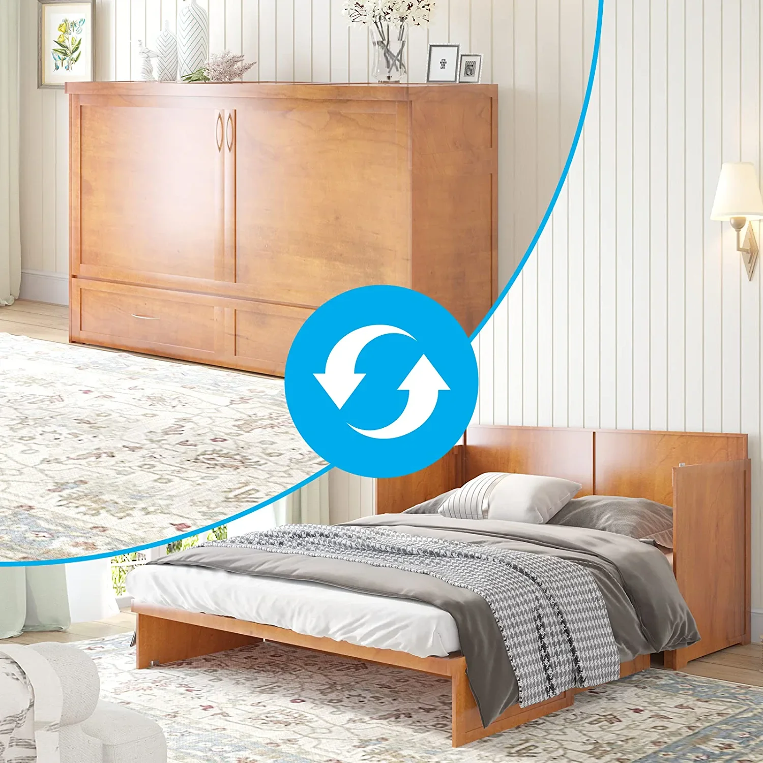 Queen Wall Bed In Studio Apartment