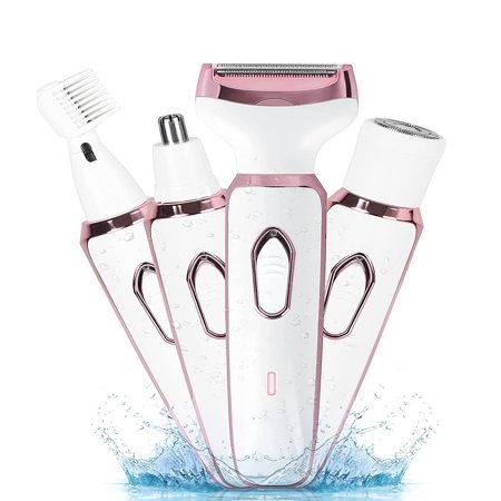 Electric Razor for Women 4 in 1 Rechargeable Waterproof Shaver Painless ...