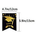 Graduation Banner Decorations, Gold Black Swallowtail Pennant Flags ...