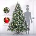 7.5 FT Green Christmas Tree, Artificial Christmas Tree Flocked Pine ...