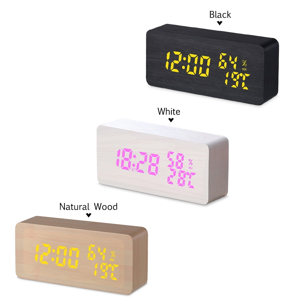 Click here for Yeacher Wooden Alarm Clock 115-Colored Time/ Humid... prices