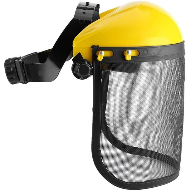 Full Face Shield?Protection Safety Helmet with Adjustable Mesh Visor ...