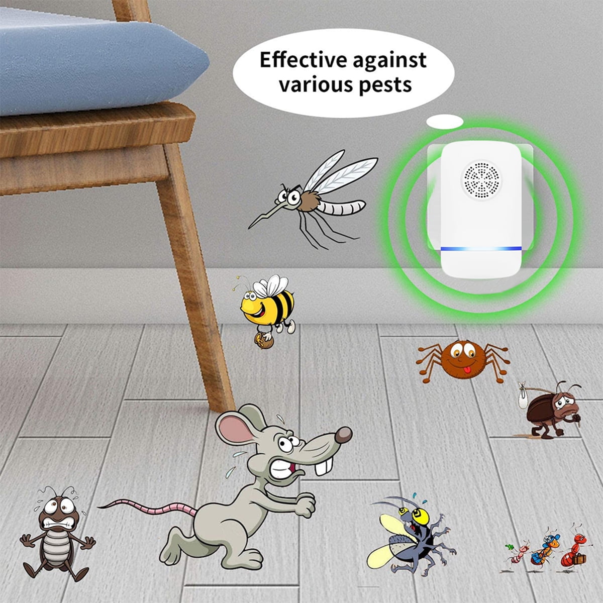 Buy Ultrasonic Pest Repeller Electric Fly Mosquito Dispeller Mouse ...