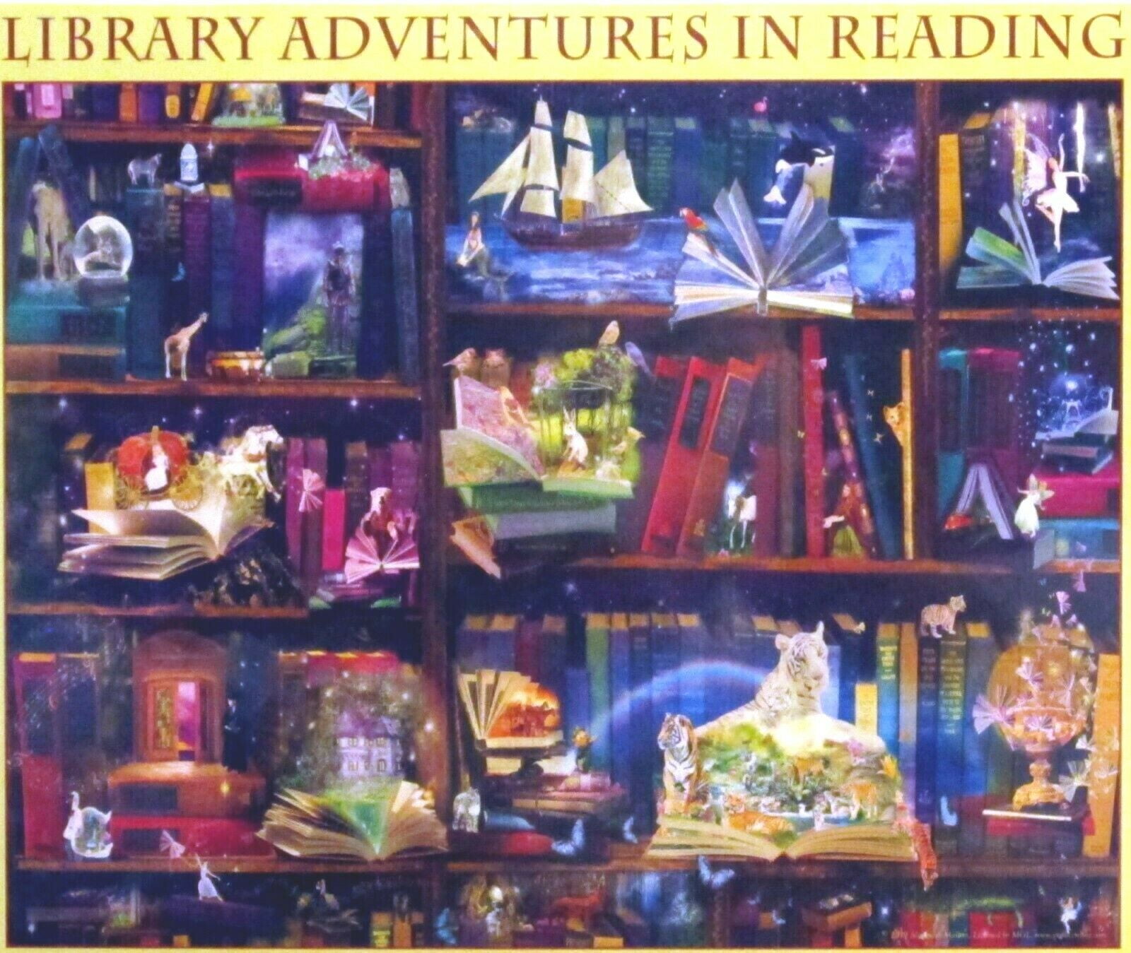 SunsOut Library Adventures In Reading 1000 pc Jigsaw Puzzle XL Pieces ...