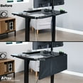 VIVO Black Clamp-on 48" Privacy & Cable Management Sleeve Panel Kit for ...