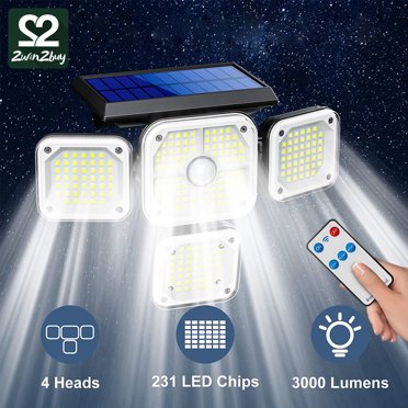 Gama Sonic Solar Flood Light, Outdoor Black Cast Aluminum, Warm White LEDs, Stake or Flat Mount ...