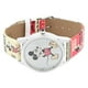 DISNEY Mickey Mouse Large Face Cream Comic Printed Strap Watch ...
