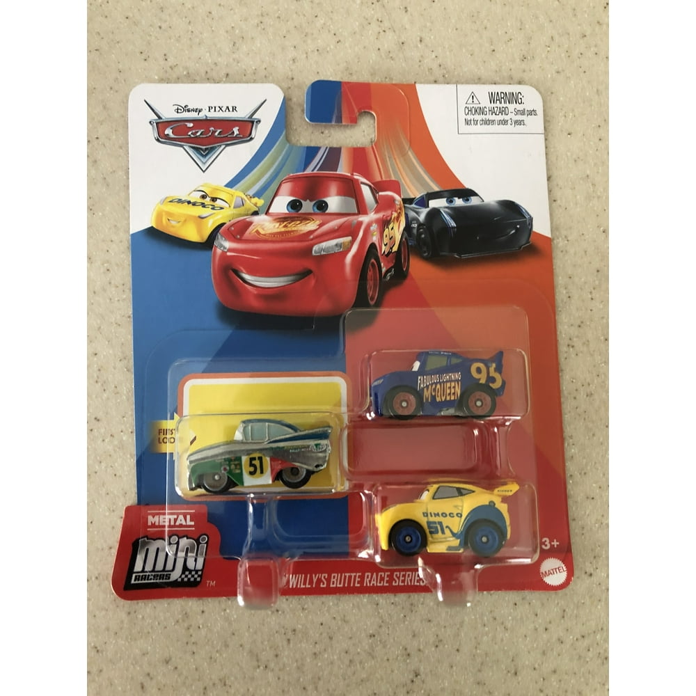 Disney Cars 3 Diecast Micro Mini Racers 3 pack Fabulous Mcqueen Dinoco ...