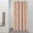 Basics Bathroom Shower Curtain, Water Resistant Fabric with Grommets ...