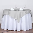 Efavormart 54x54" SILVER Wholesale Linens Seamless Polyester Square ...