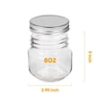 Mason Jars Gljar 8oz With Regular Lids And Bands(silver) Ideal For Jam ...