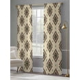 Bohemian Diamond Pattern Window Sheer Curtain Boho Tribal Farmhouse ...