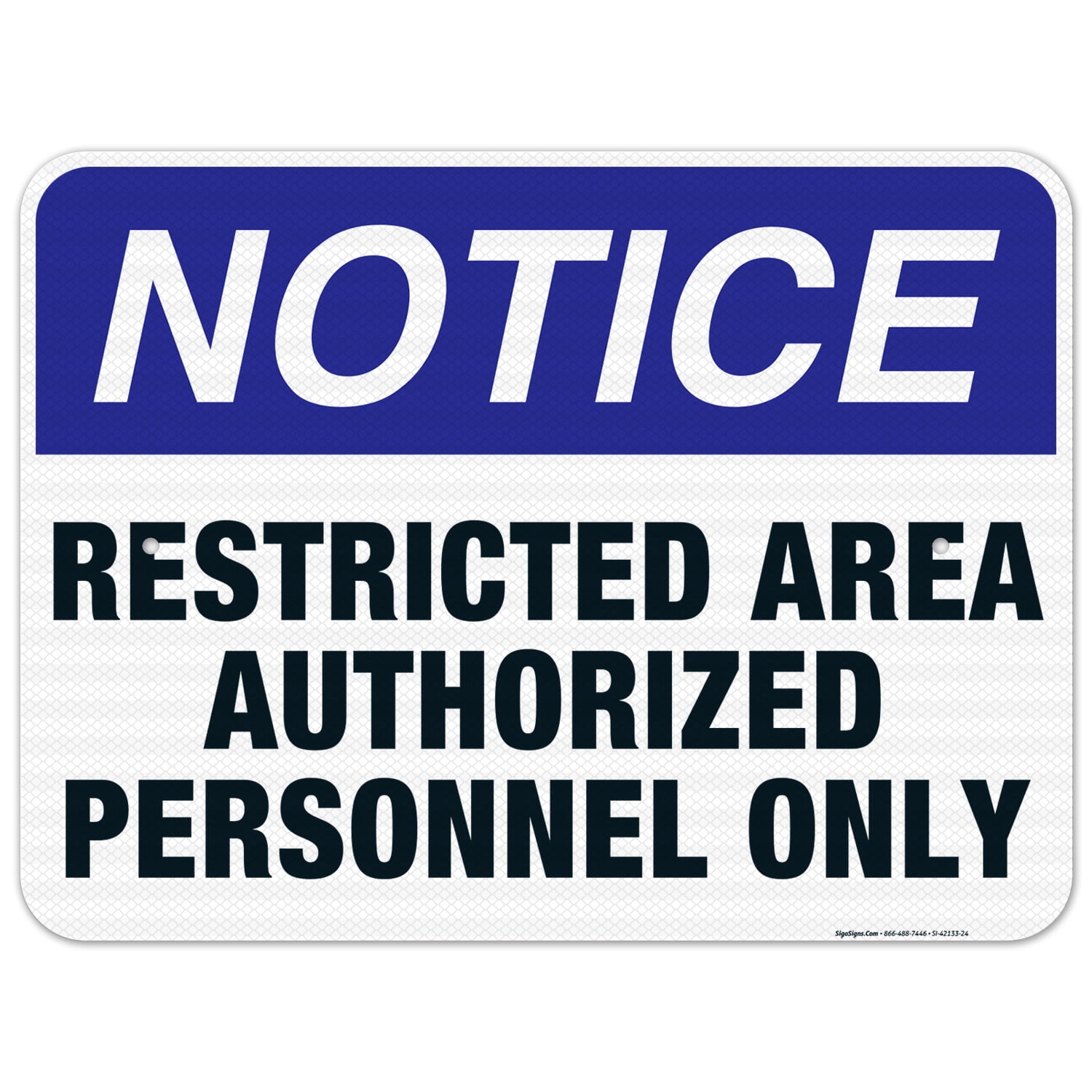 Restricted Area, Authorized Personnel Only Sign, - Walmart.com