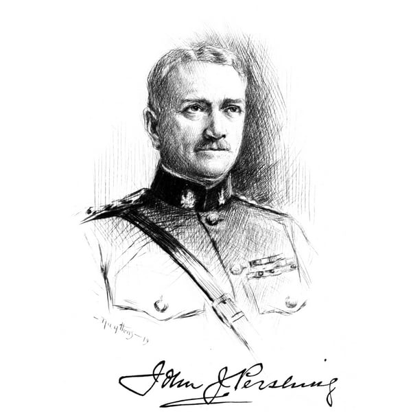 John Joseph Pershing /N(1860-1948). American Army Commander. Etching ...