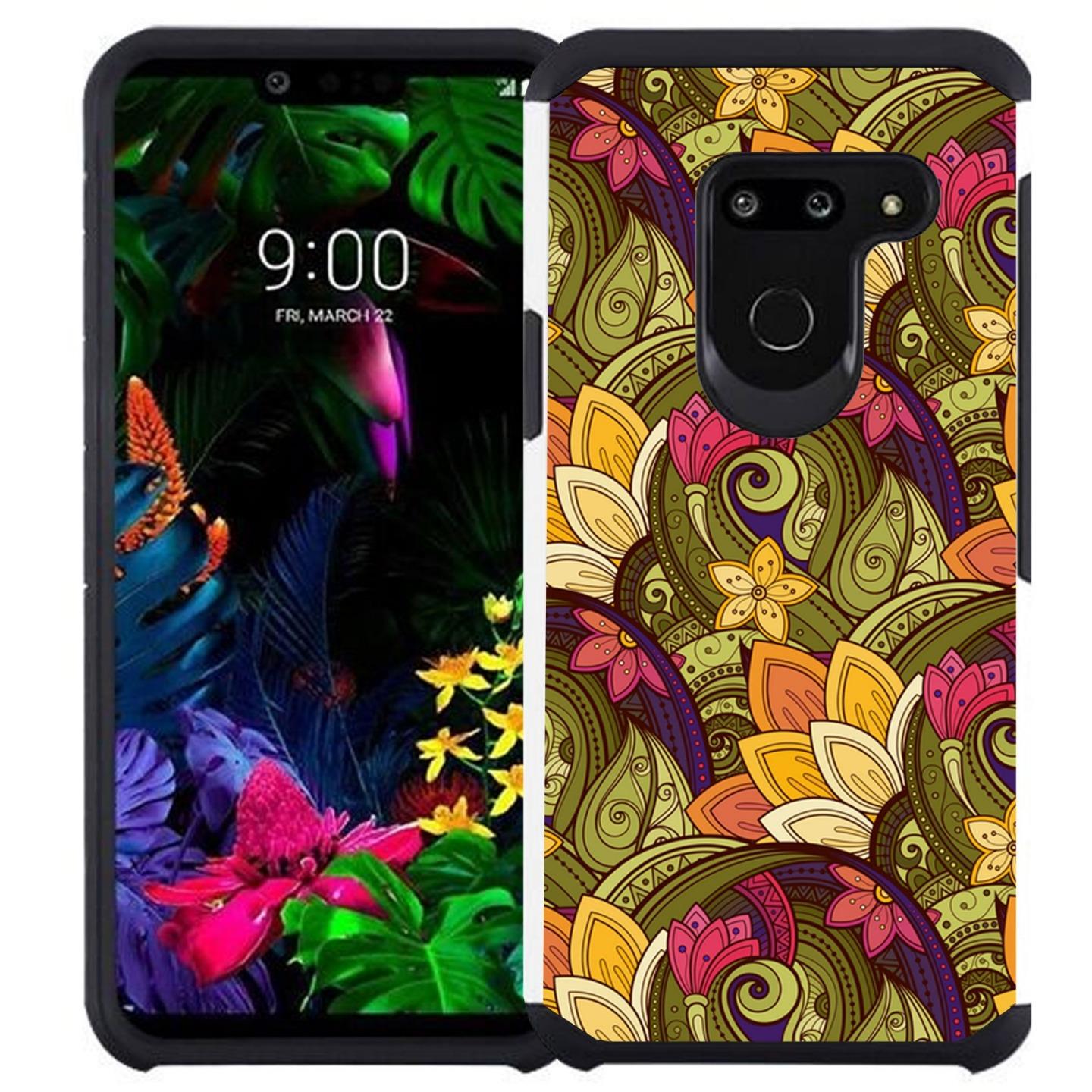 LG G8 ThinQ Case - Colorful Design Hybrid Armor Case Shockproof Dual ...