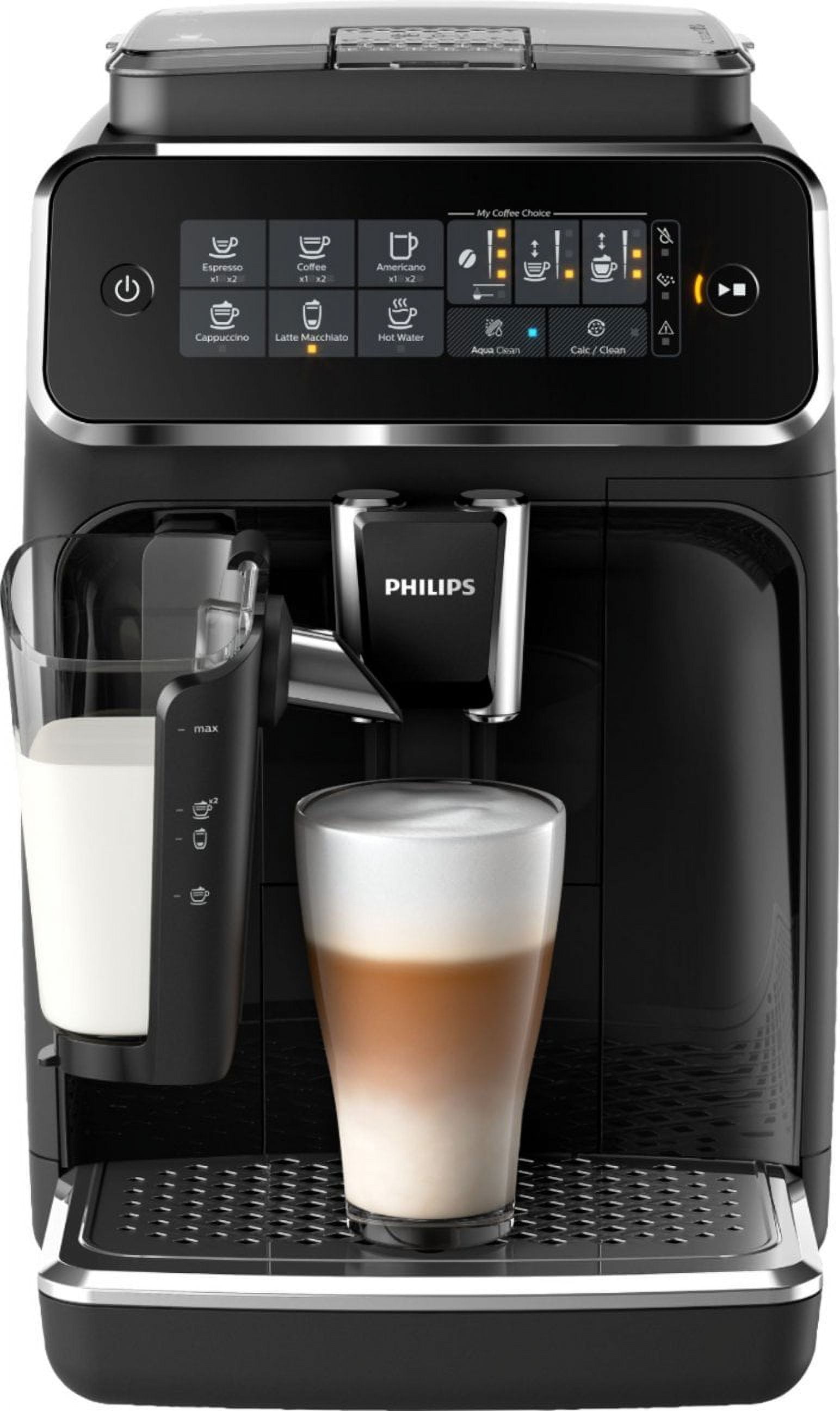 Restored Philips 3200 LatteGo Super-Automatic Espresso Machine, Black ...