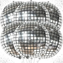 KatchOn, Silver Disco Ball Balloons - 22 Inch, Pack of 12 | Shiny Disco ...