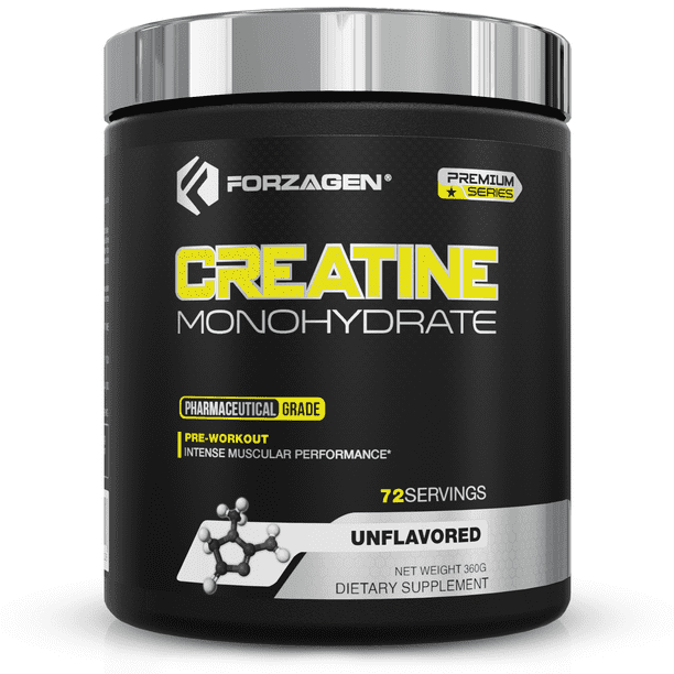 Forzagen Creatine Monohydrate Powder unflavored 72 servings - Walmart.com